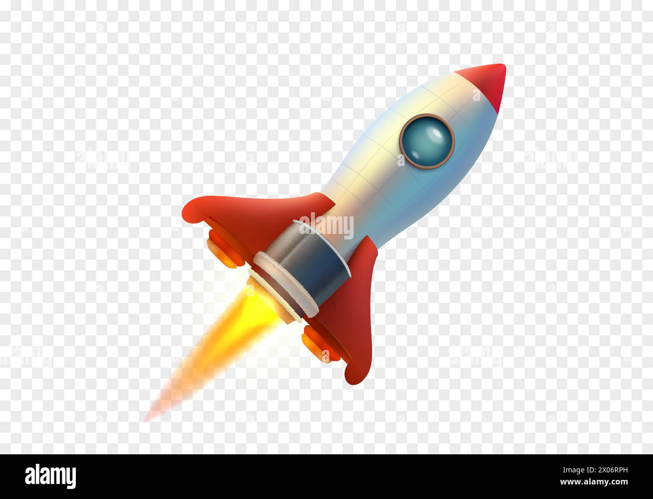 rocket on transparent background, startup object. Vector Stock Vector ...