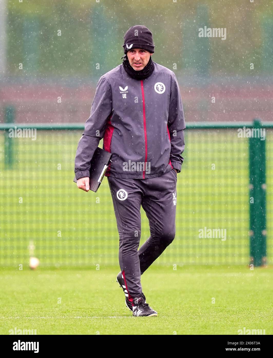 Aston Villa manager Unai Emery during a training session at the ...