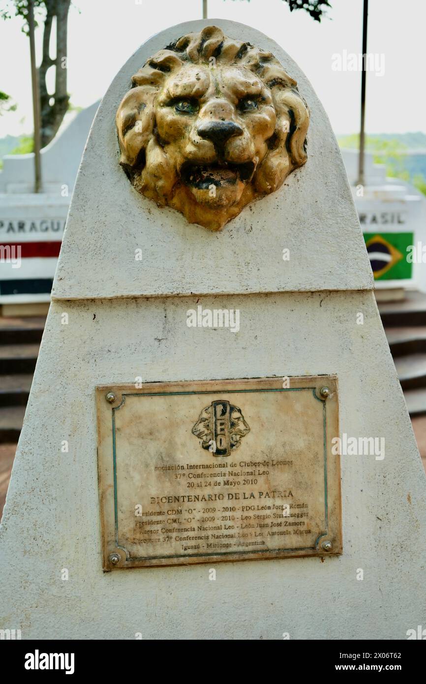 Plaque commemerating the International Association of Lions Clubs 37th ...