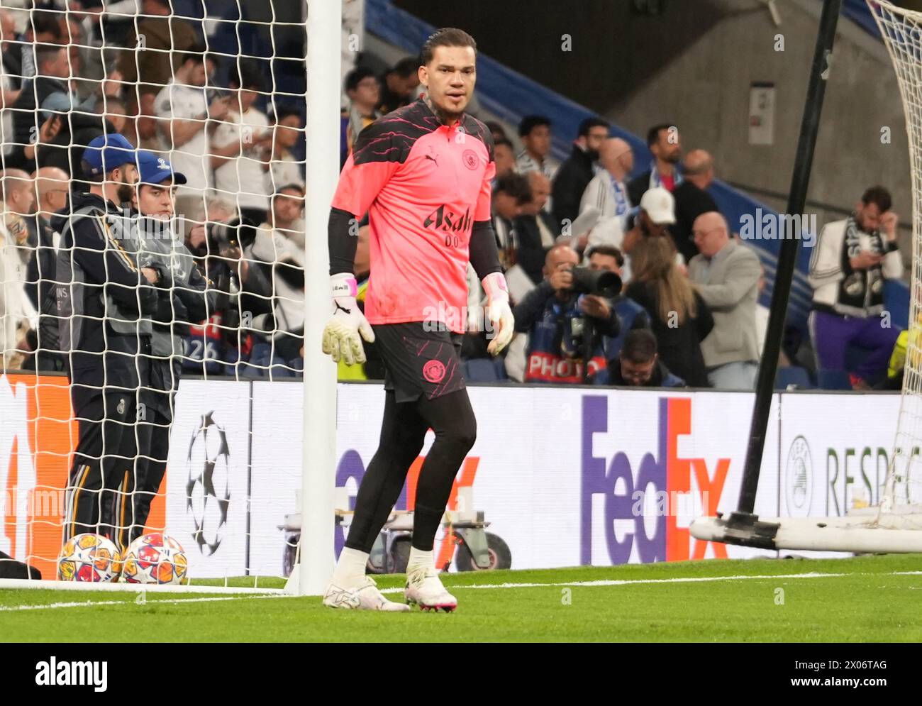 Ederson of Manchester City during the UEFA Champions League, Quarter ...