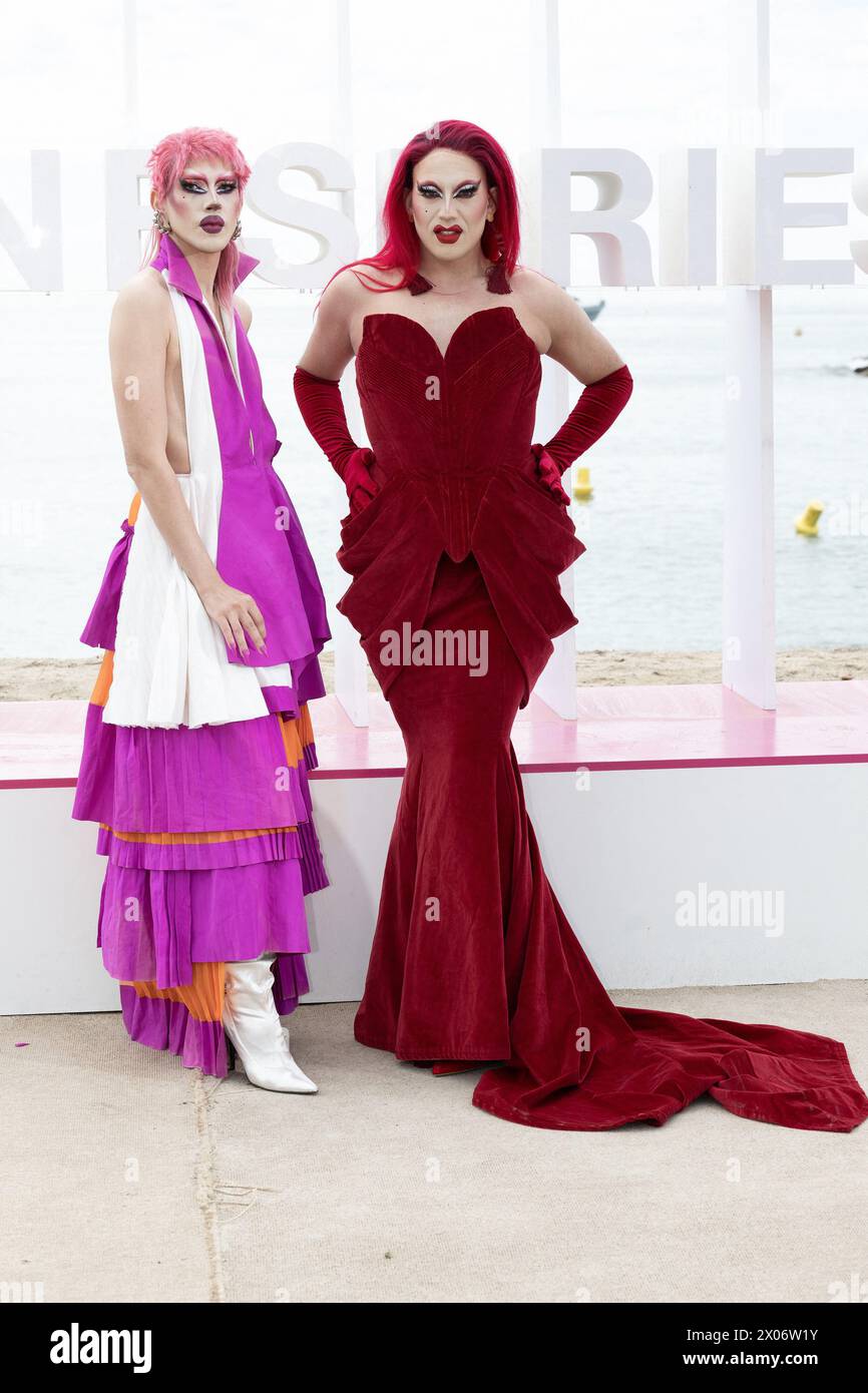 Cannes, France. April 10, 2024, Rose and Punani pose for the ...