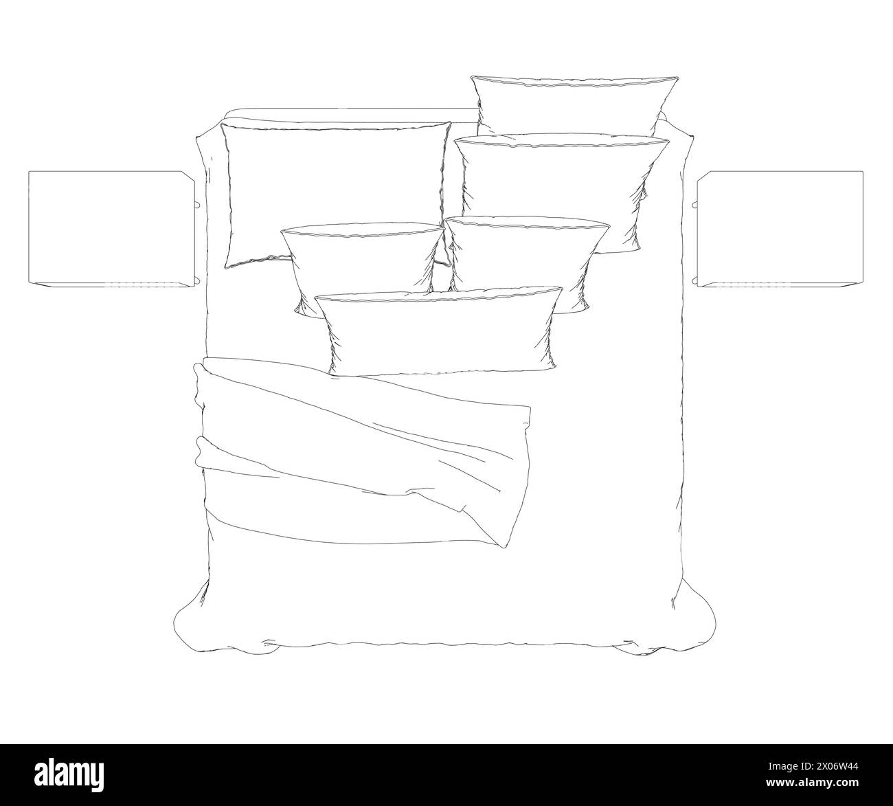 Bed view Stock Vector Images - Alamy