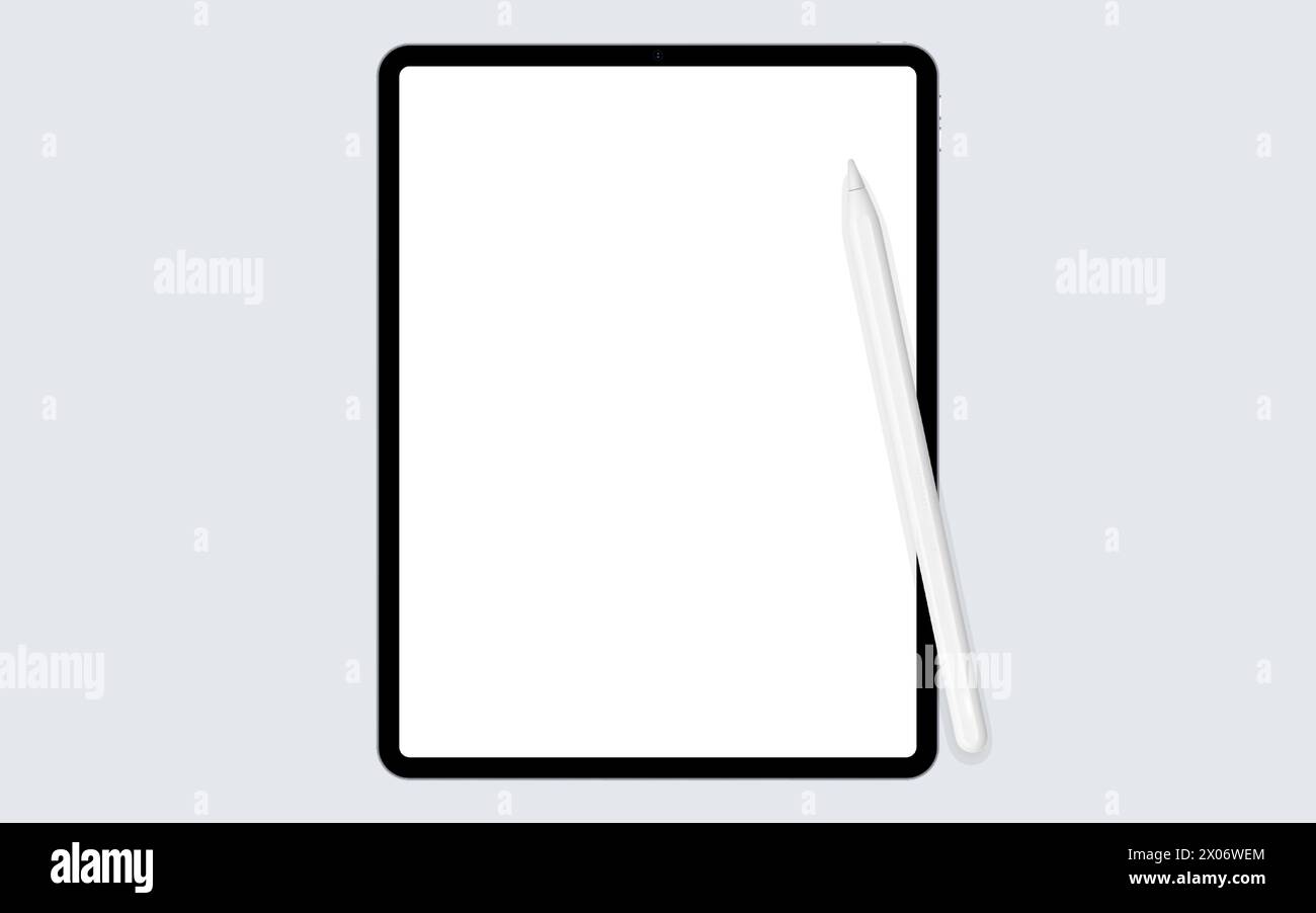 Tablet Mockup, Outline device, Smart pen, Signature pencil, Electronic ...