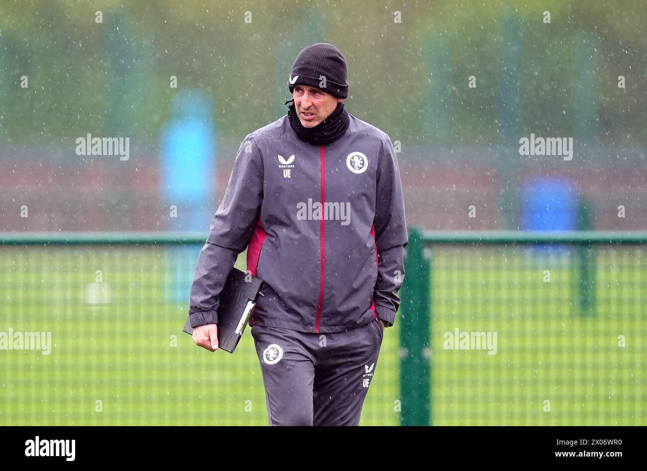 Aston Villa manager Unai Emery during a training session at the ...