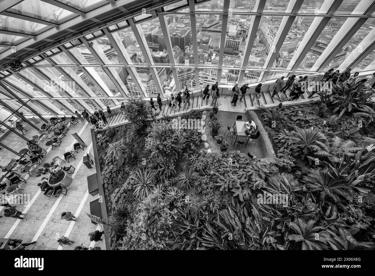 Inside Skygarden public viewing observation deck in 20 Fenchurch Street ...