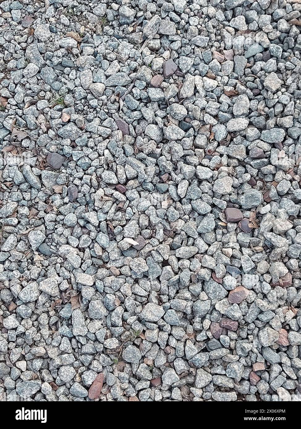 Granite gravel of macadam, rock gray crushed for construction on the ...