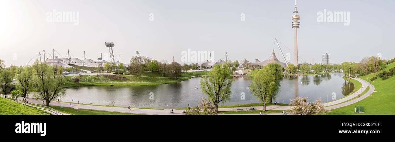Olympiapark Panorama View München Stock Photo - Alamy