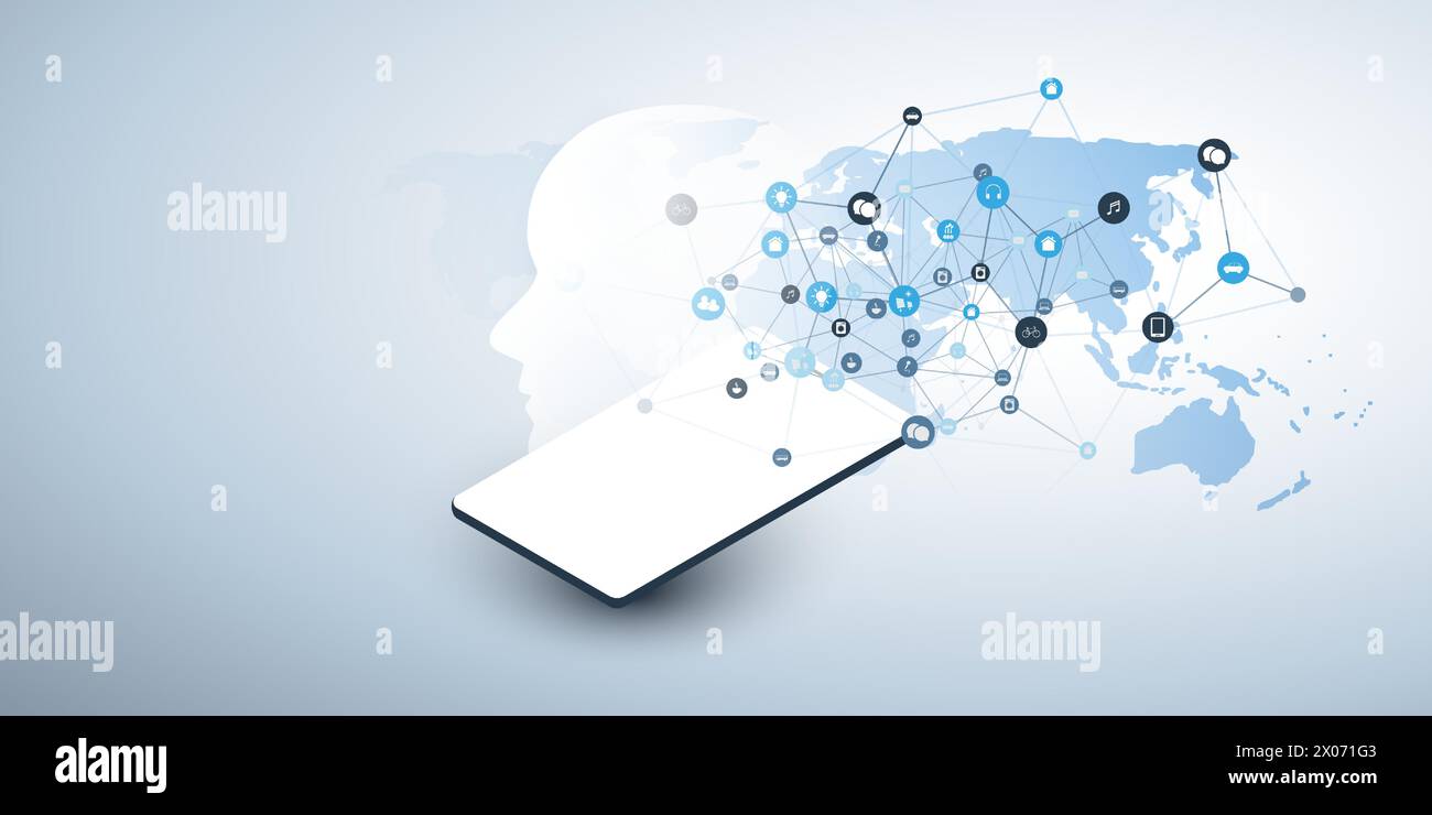 Machine Learning, Artificial Intelligence, Cloud Computing and Networks Design Concept with ...