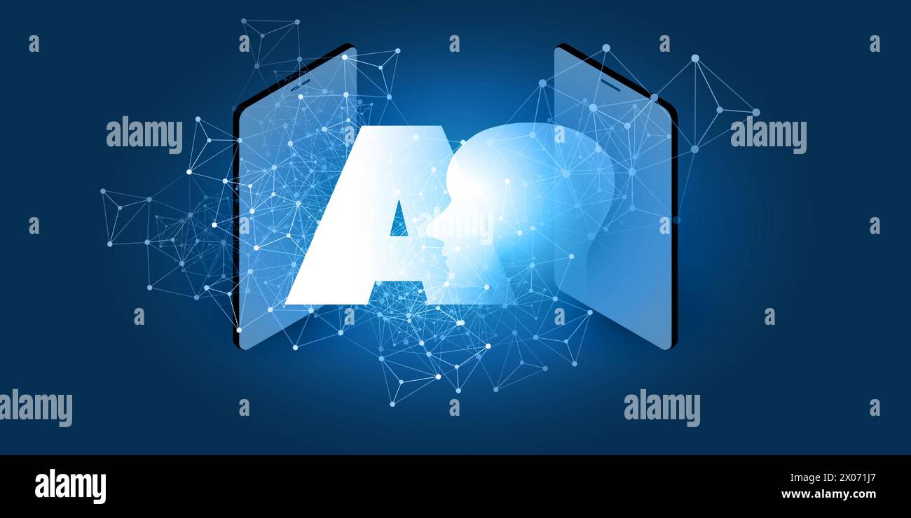 Futuristic Machine Learning, Artificial Intelligence, Cloud Computing, Automated Support ...