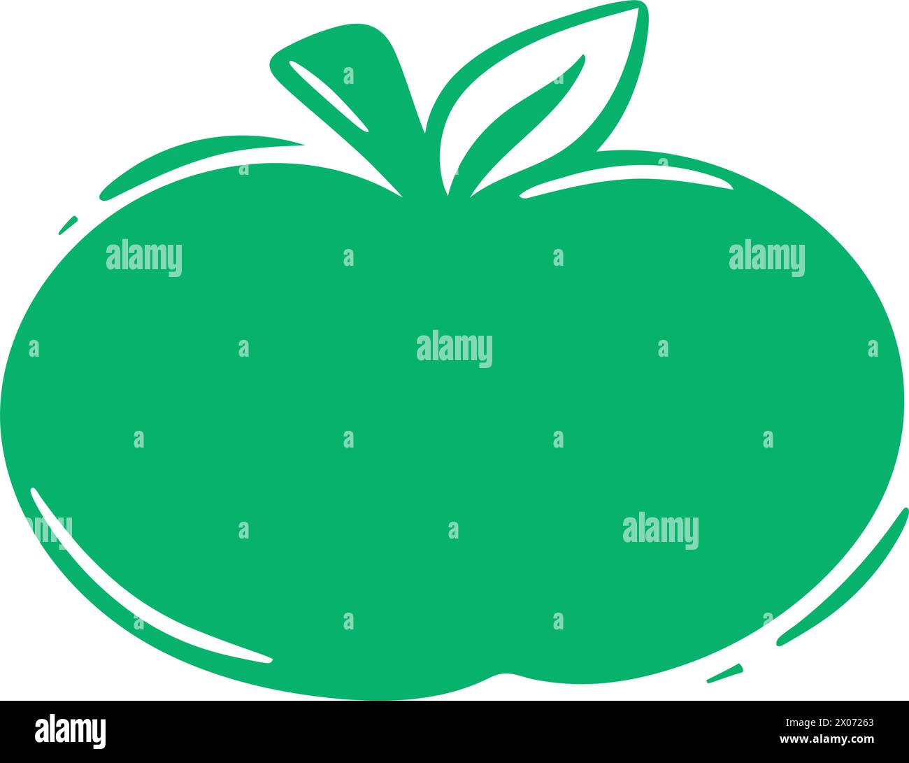 Blank green apple shaped sticker with leaf clip art Stock Vector Image ...