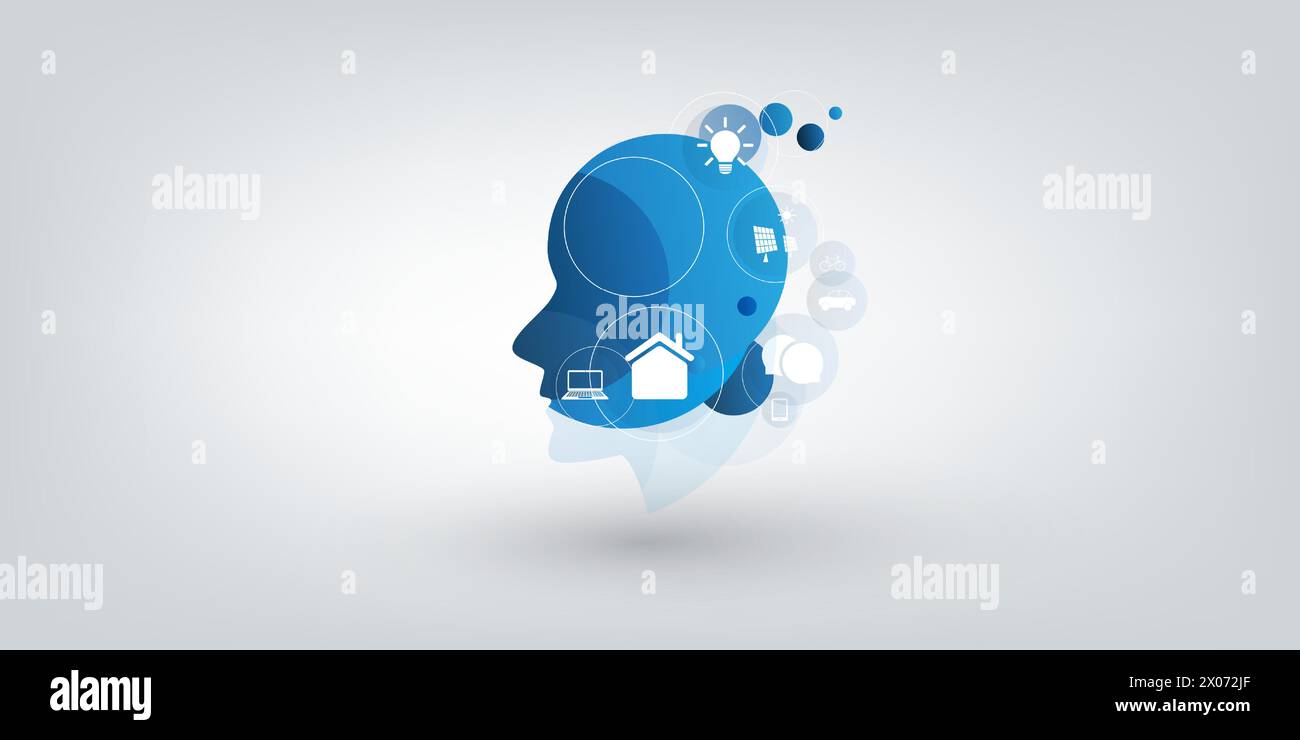 Abstract Machine Learning, Artificial Intelligence, Cloud Computing and Networks Design Concept ...