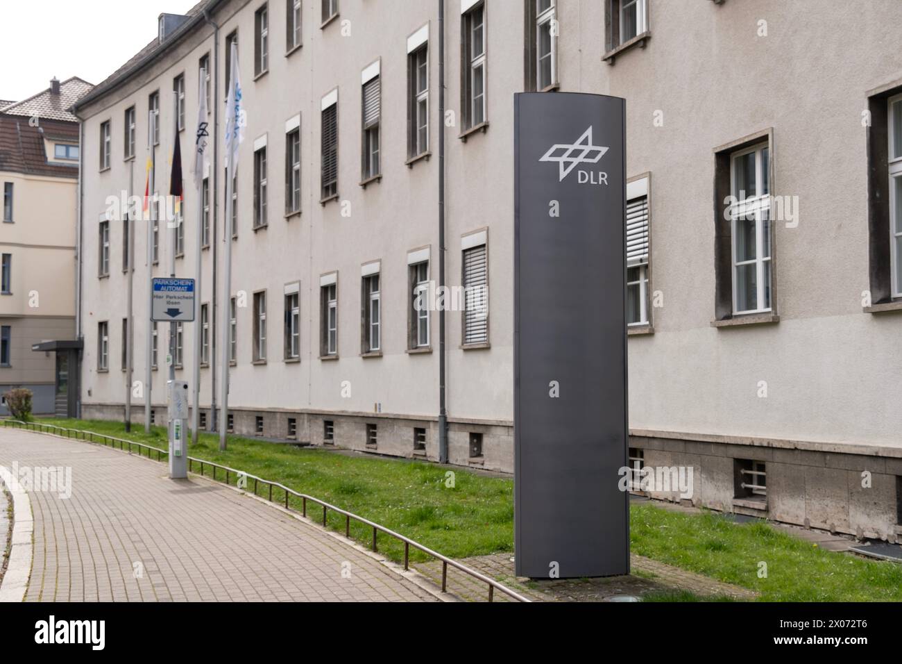 German Aerospace Center company building, DLR logo, Germany's research ...