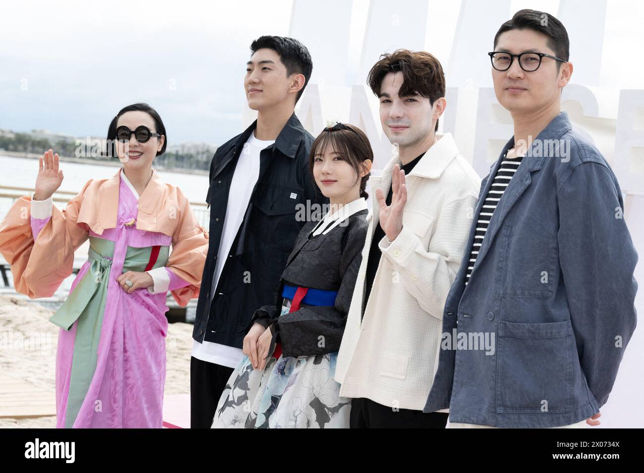 Cannes, France. 10th Apr, 2024. Kim Jin Sung, Lee Lu-da, Robin Deiana ...