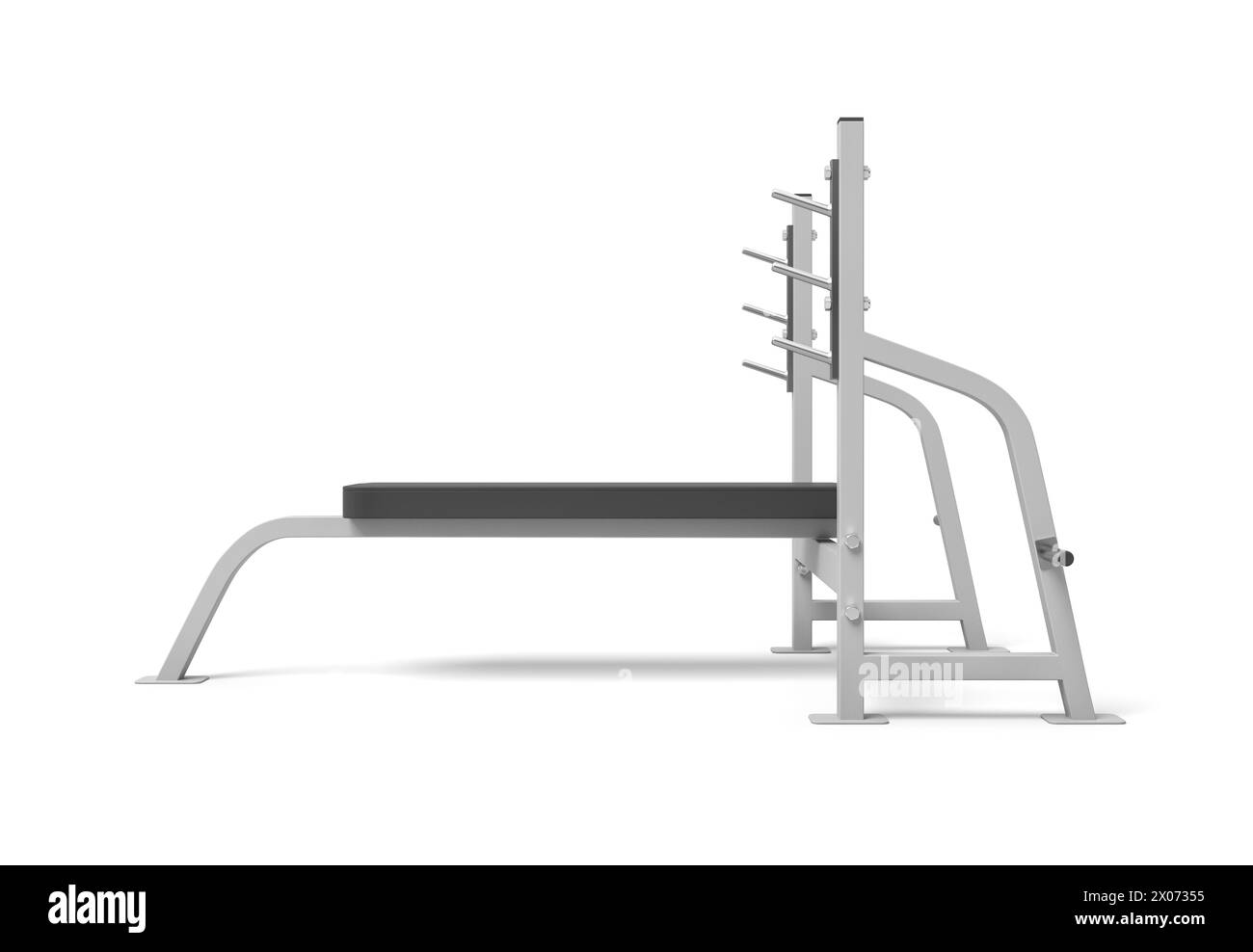 Side view of 3D model weightlifting bench Stock Photo - Alamy
