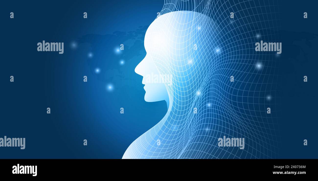 Abstract Machine Learning, Artificial Intelligence, Cloud Computing and Networks Design Concept ...