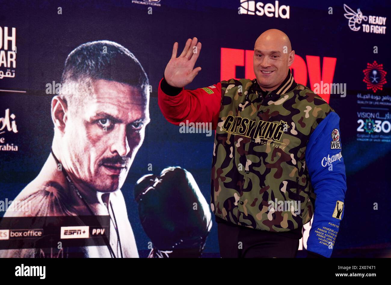 Tyson Fury during a press conference at the The Mazuma Mobile Stadium ...