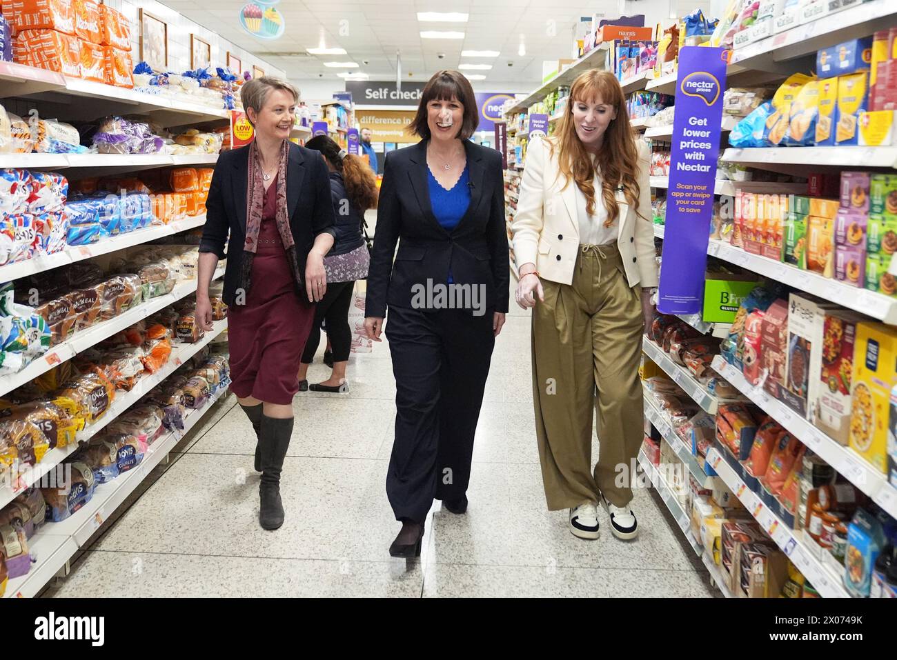 (left-right) Labour's shadow home secretary Yvette Cooper, shadow ...