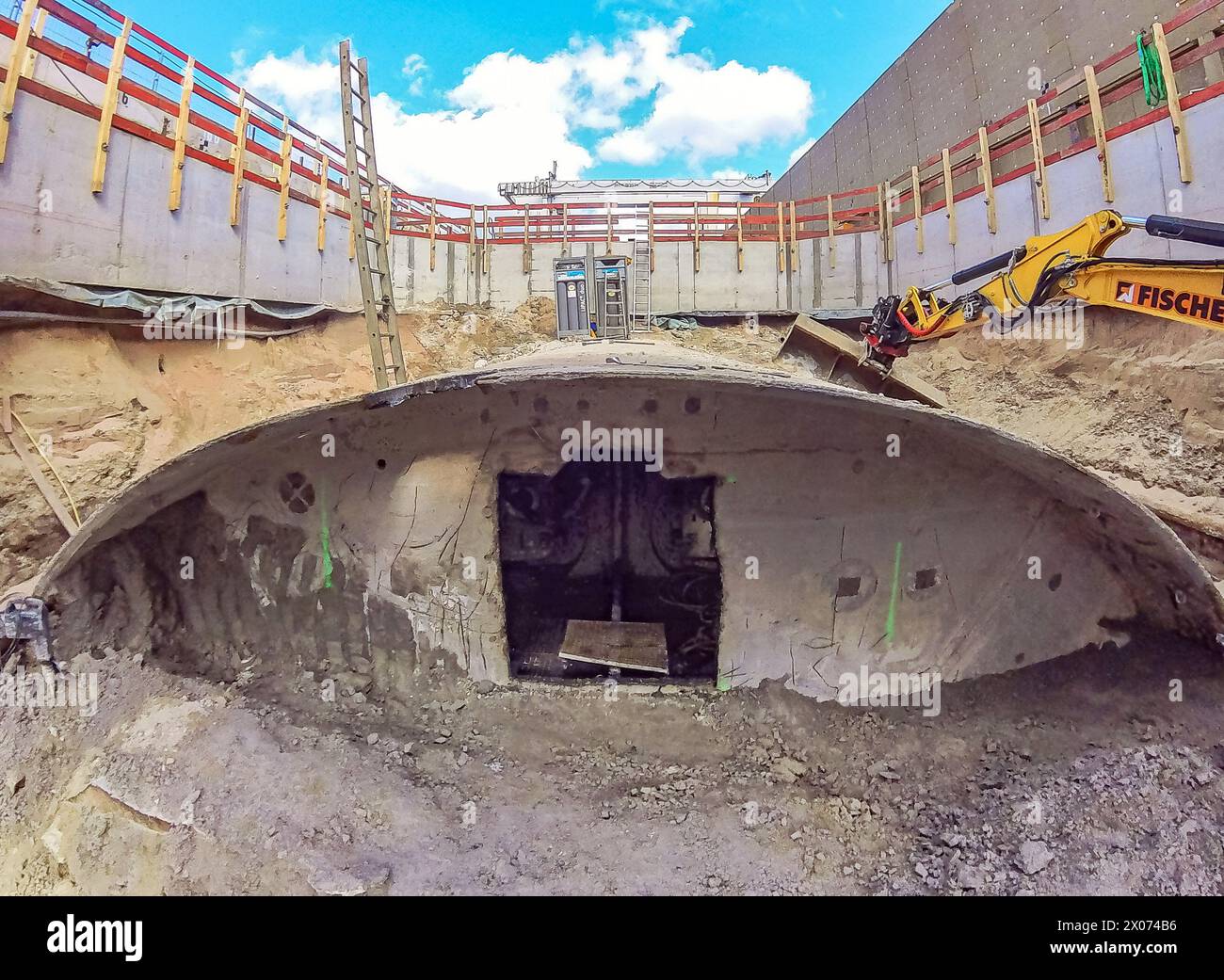 10 April 2024, Baden-Württemberg, Rastatt: View of part of the exposed ...