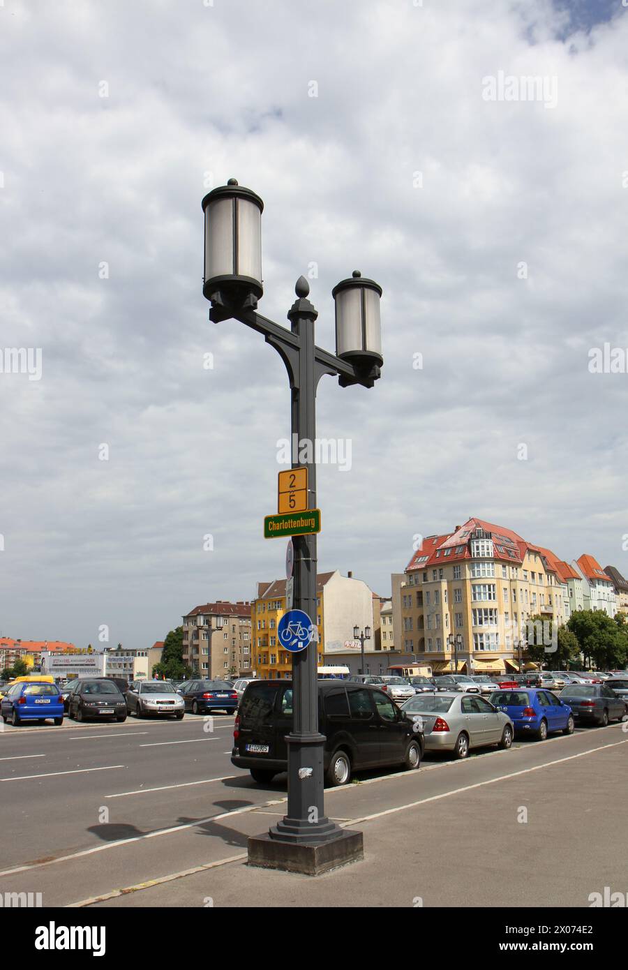 BERLIN, GERMANY-JUNE 29,2012:Traditional Berlin Street Lights, Colorful ...