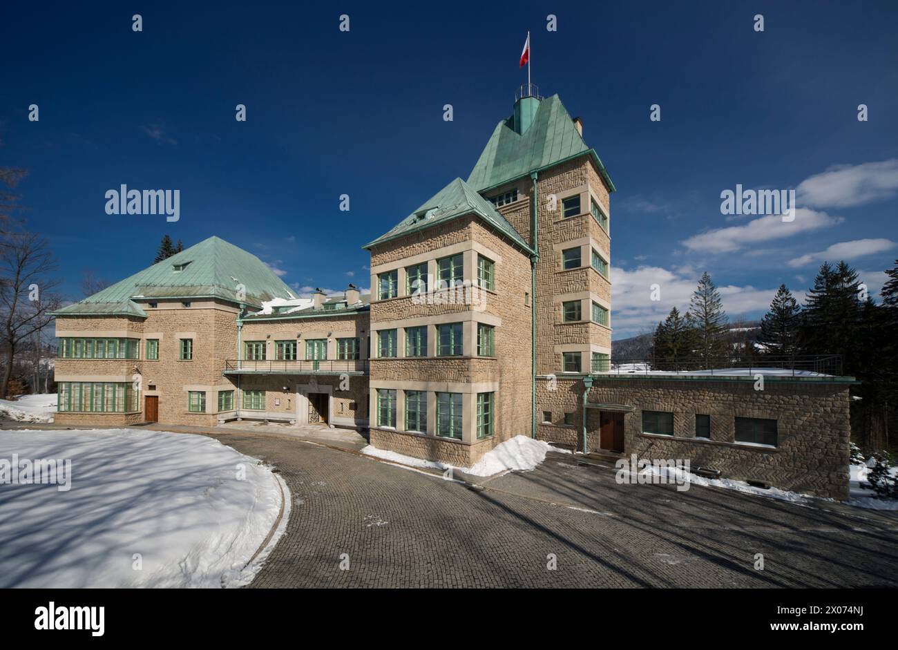 Castle of the President of the Republic of Poland in Wisla Stock Photo ...
