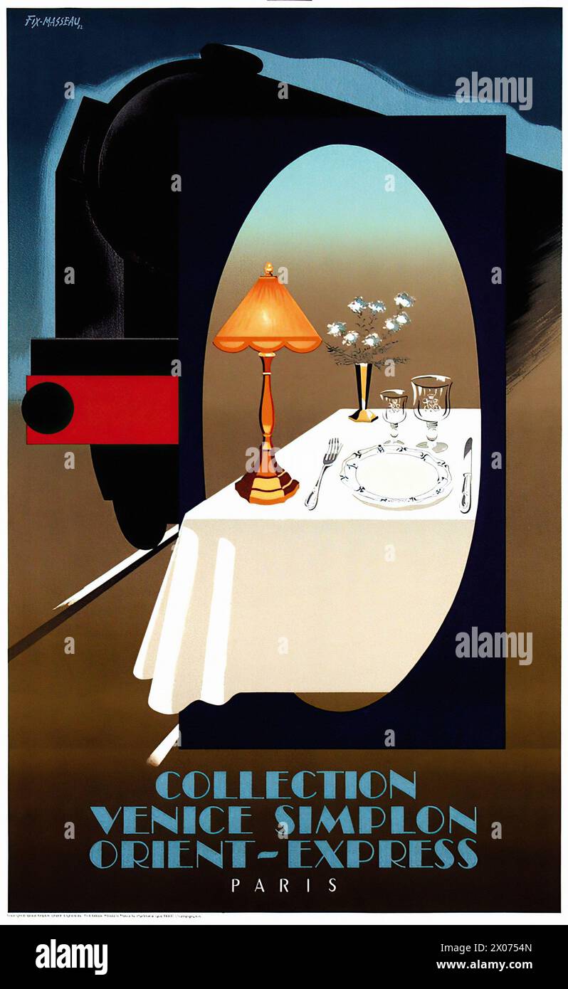 Orient Express poster - Vntage train advertising poster Stock Photo - Alamy