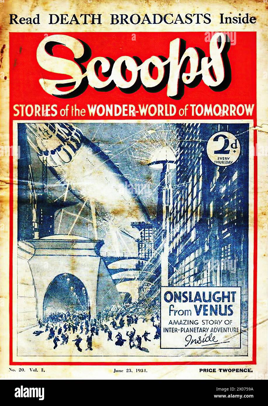 Scoops #20, June 23 1934 - Vintage British Tabloid Magazine Stock Photo ...