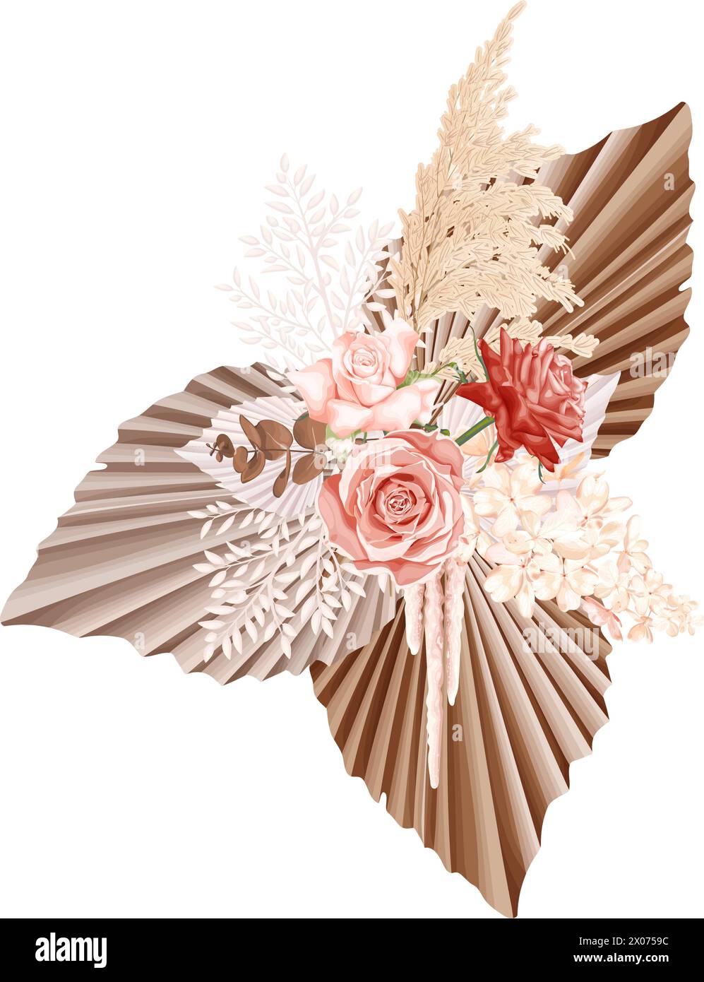 Dried hydrangea leaf Stock Vector Images - Alamy