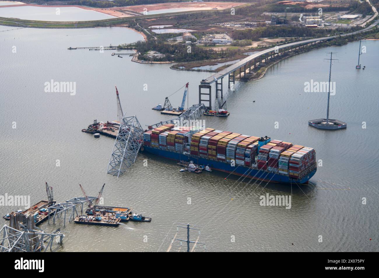 An Aerial Image Of The Unified Command Response Operations In Baltimore Maryland On April 9