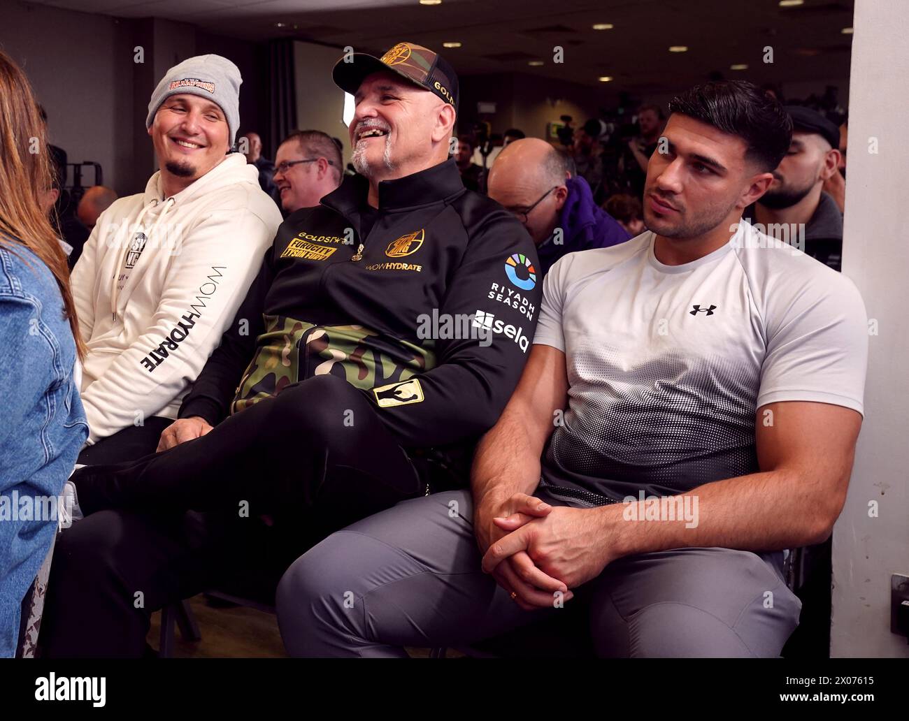 John Fury and Tommy Fury in the audience during a press conference at ...
