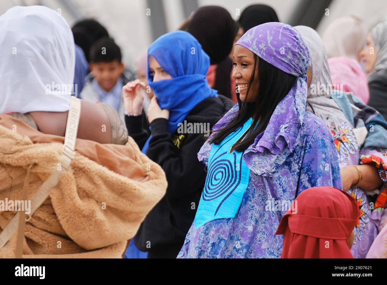 Eid al-Fitr, Napoli Eid al Fitr Muslim community members pray at Piazza ...