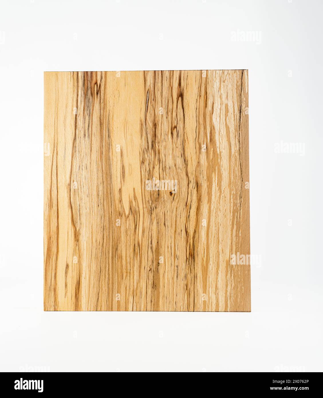 Milled sawn Spalted beech lumber board isolated on a white background ...