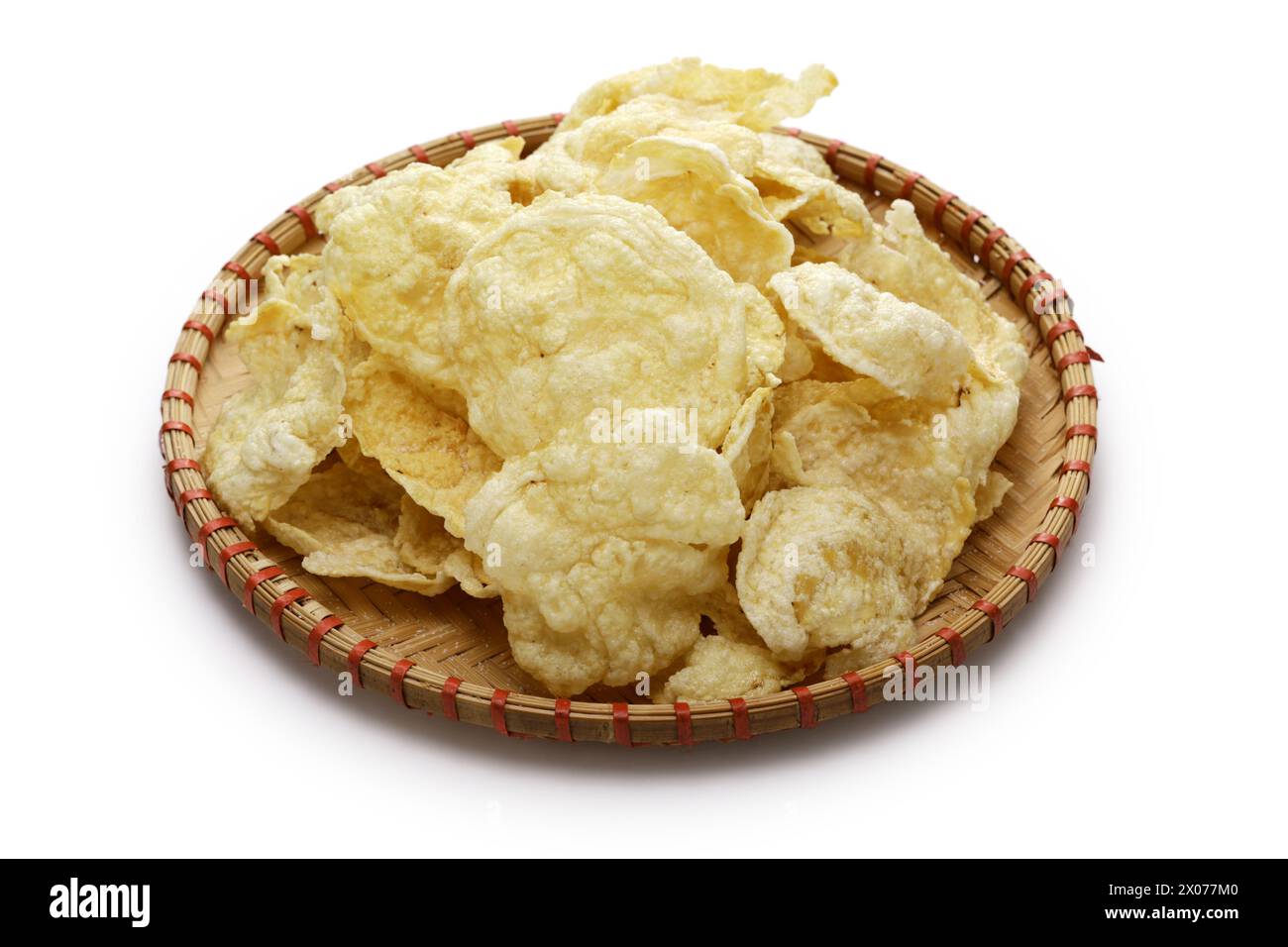 Emping, Indonesian crackers made from crushed Belinjo nuts. After ...