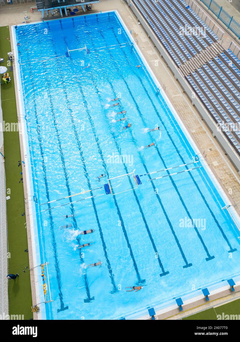 Aerial View of a Large Swimming Pool Stock Photo - Alamy