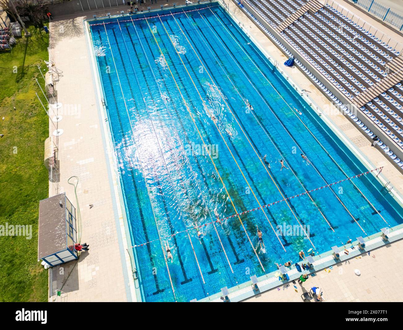 Aerial View of Large Swimming Pool Stock Photo - Alamy