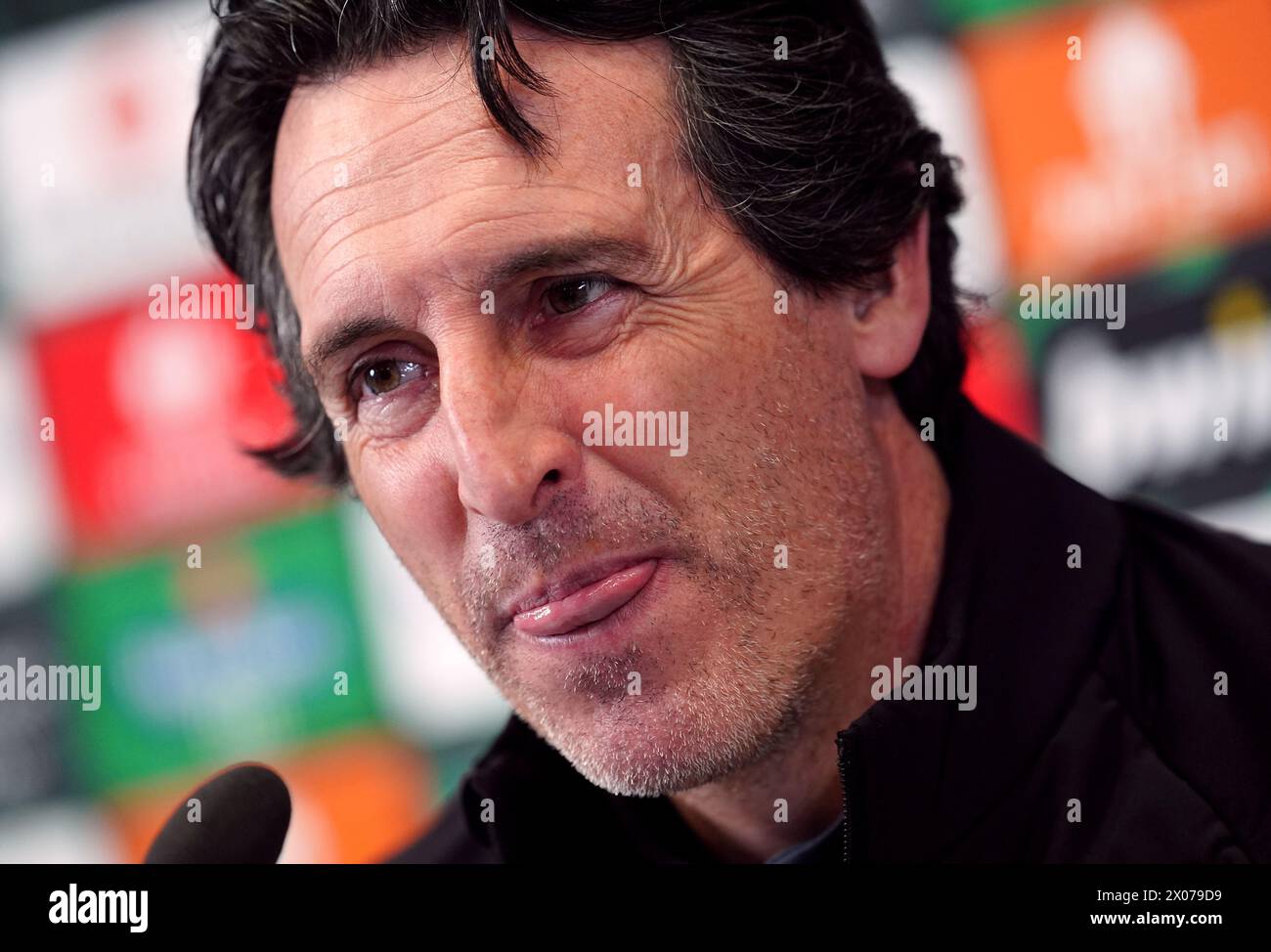 Aston Villa manager Unai Emery during a press conference at the ...