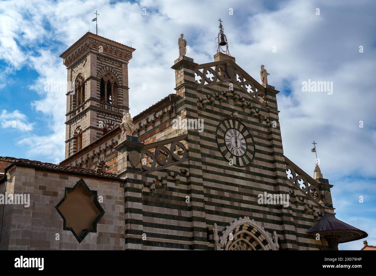 Buildings of Prato, historic city of Tuscany, Italy: cathedral Stock ...