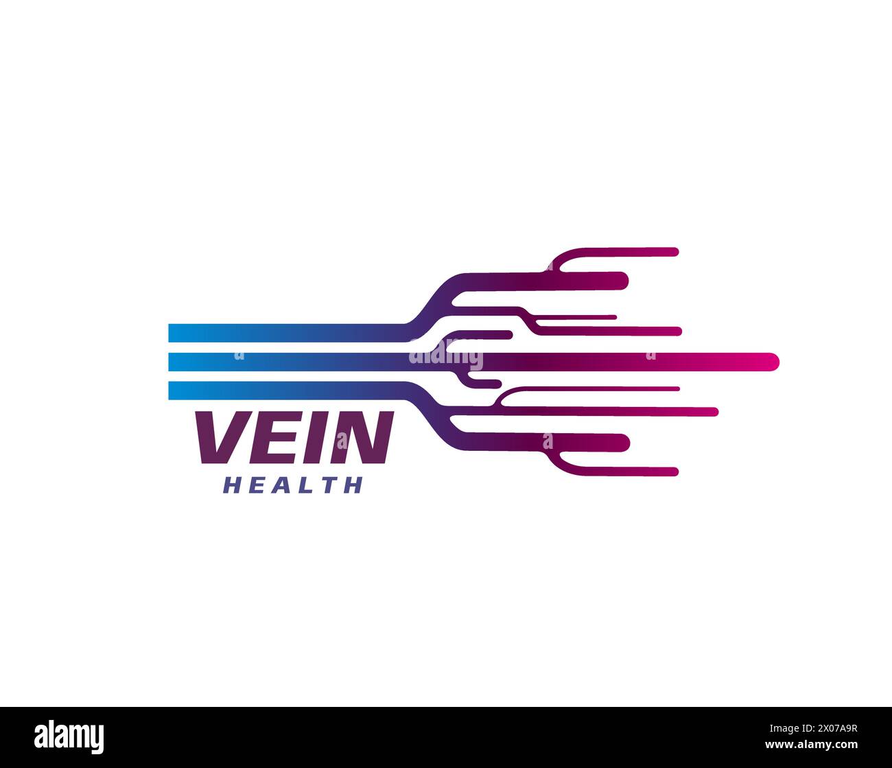 Vein health icon for vascular surgery or medical clinic, vector emblem ...