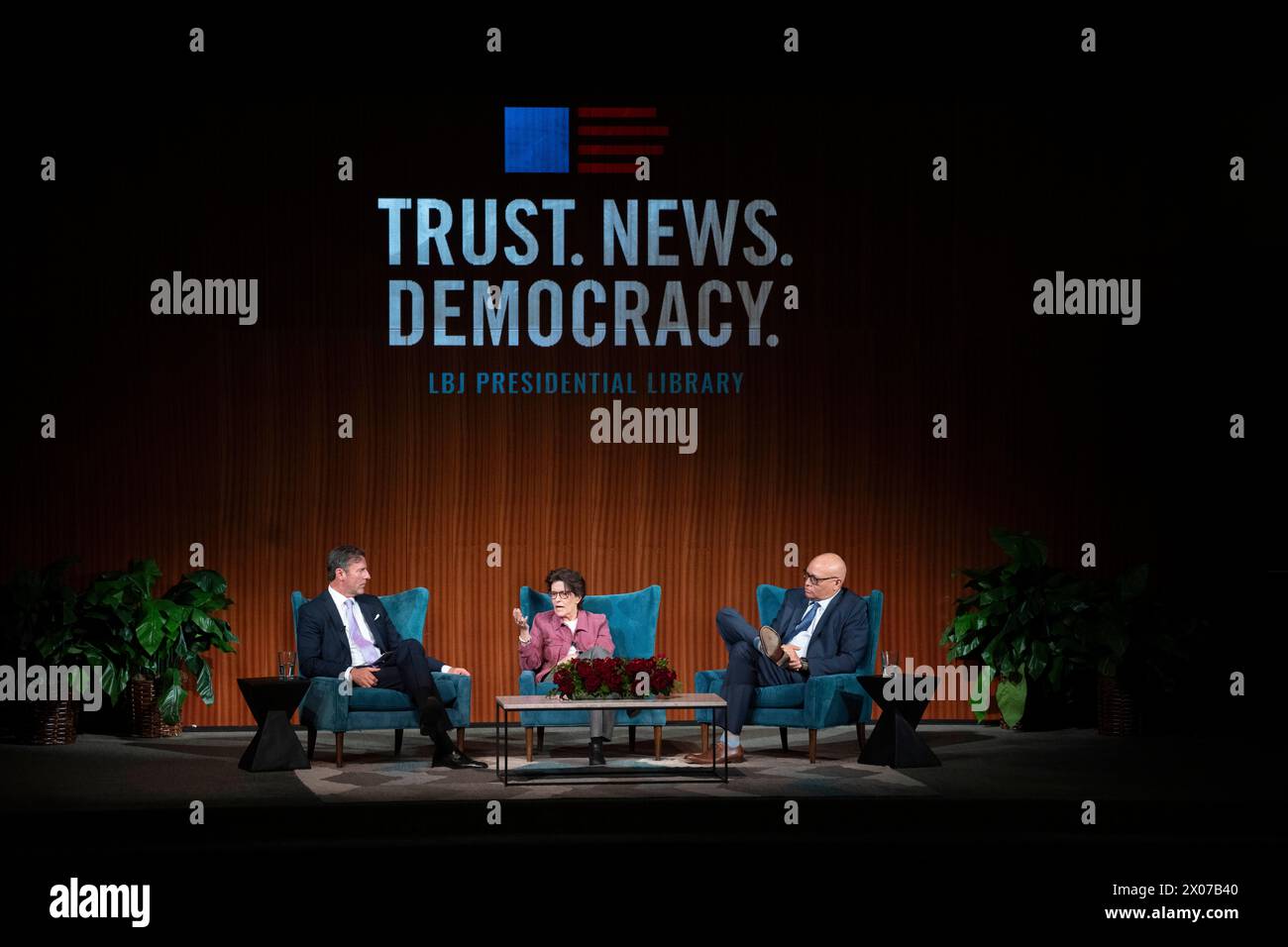 Emmy-award winning producer, actor and comedian LARRY WILMORE (right) and journalist KARA ...