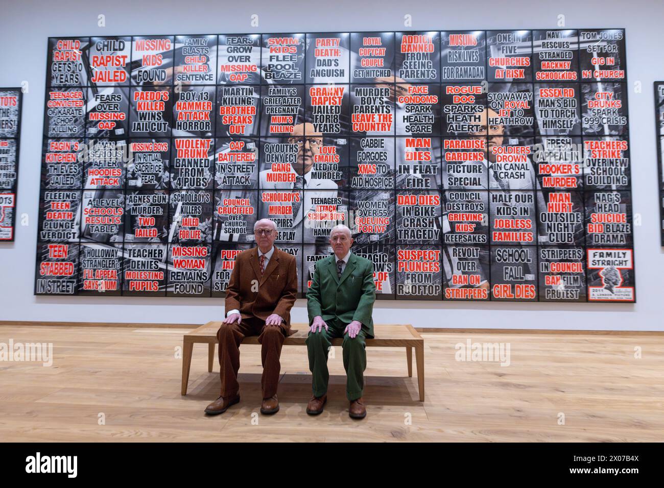 10/04/2024. London, UK Artists Gilbert Prousch and George Passmore ...