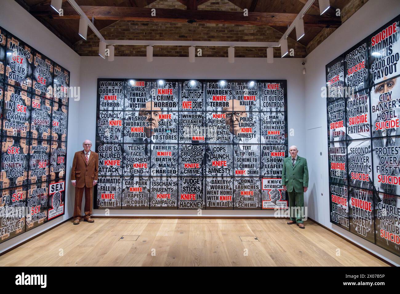 10/04/2024. London, UK Artists Gilbert Prousch and George Passmore ...