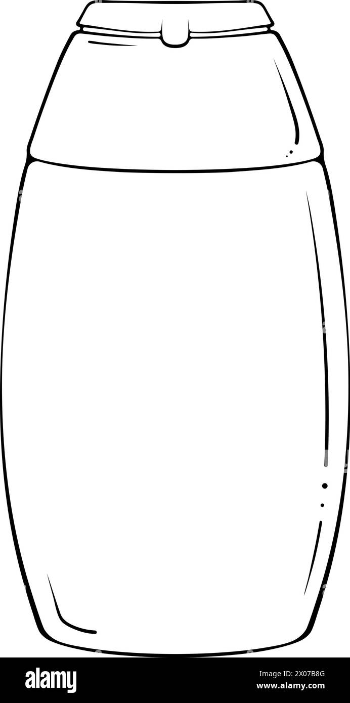 Plastic bottle shampoo line art Stock Vector Image & Art - Alamy