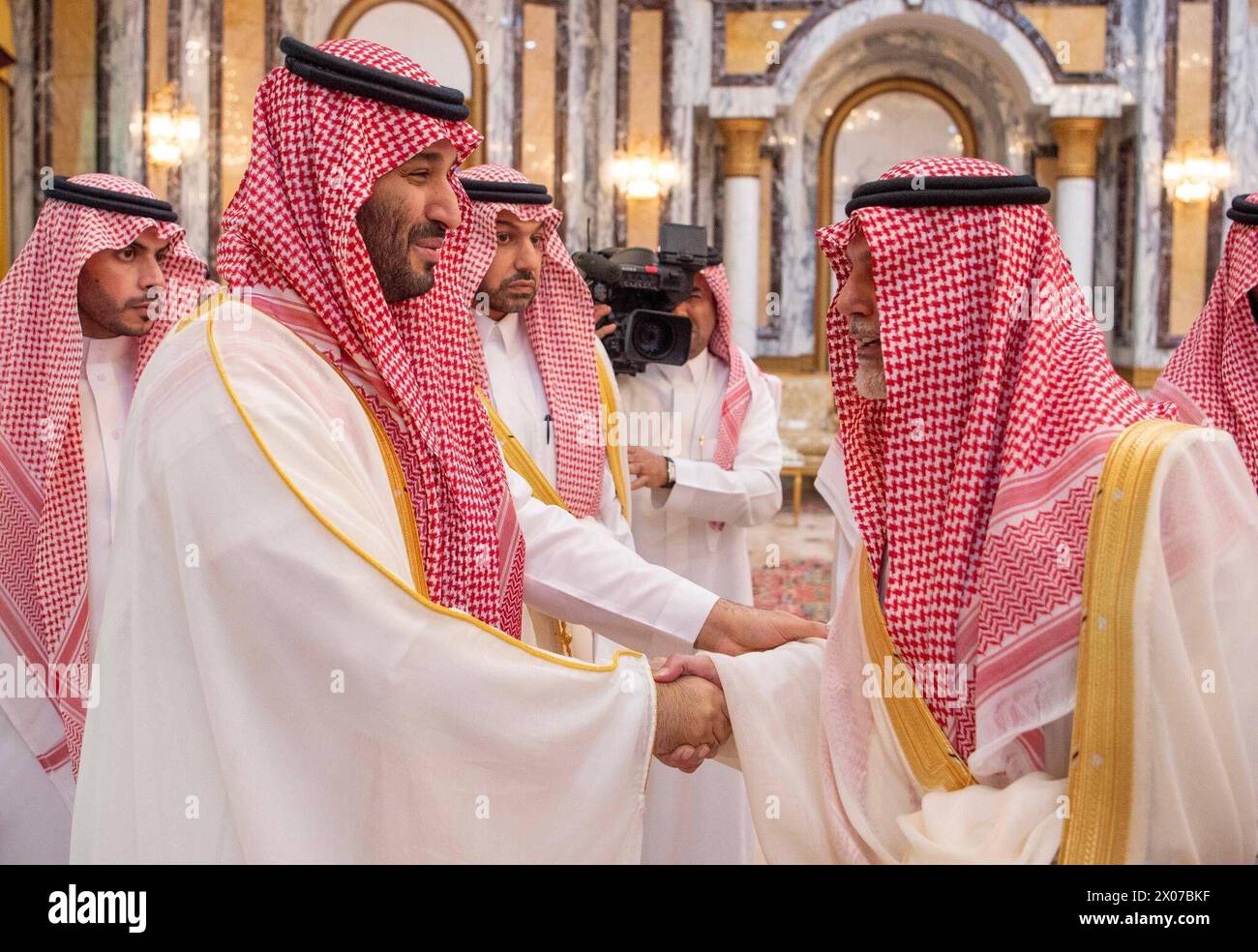 Saudi Crown Prince Mohammed bin Salman bin Abdulaziz Al Saud performs ...