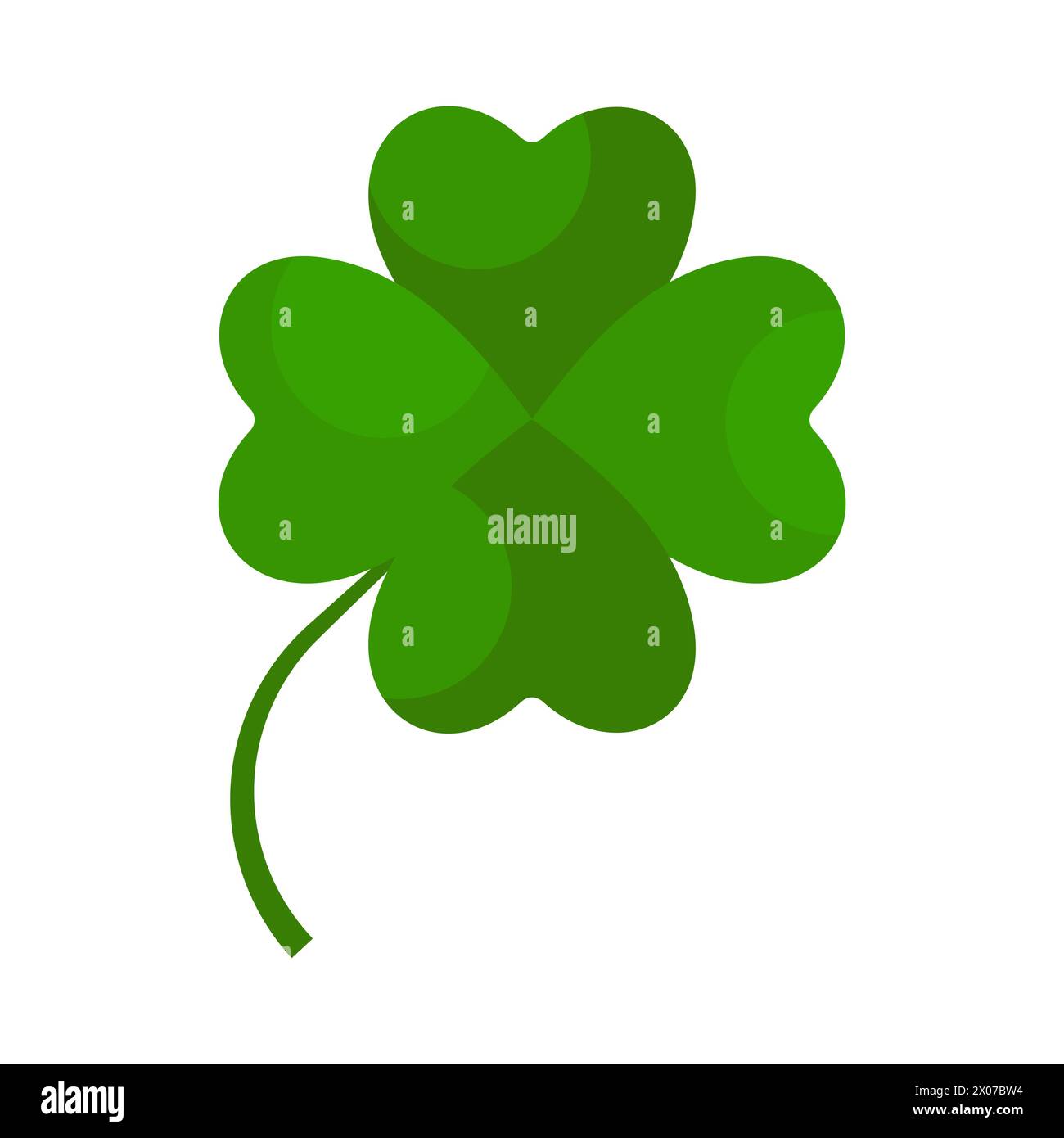 Flat shamrock icon. Clover four leaves logo. Green floral symbol Stock ...
