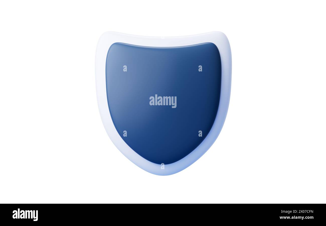 Safety shield with cartoon style, 3d rendering. 3D illustration Stock ...