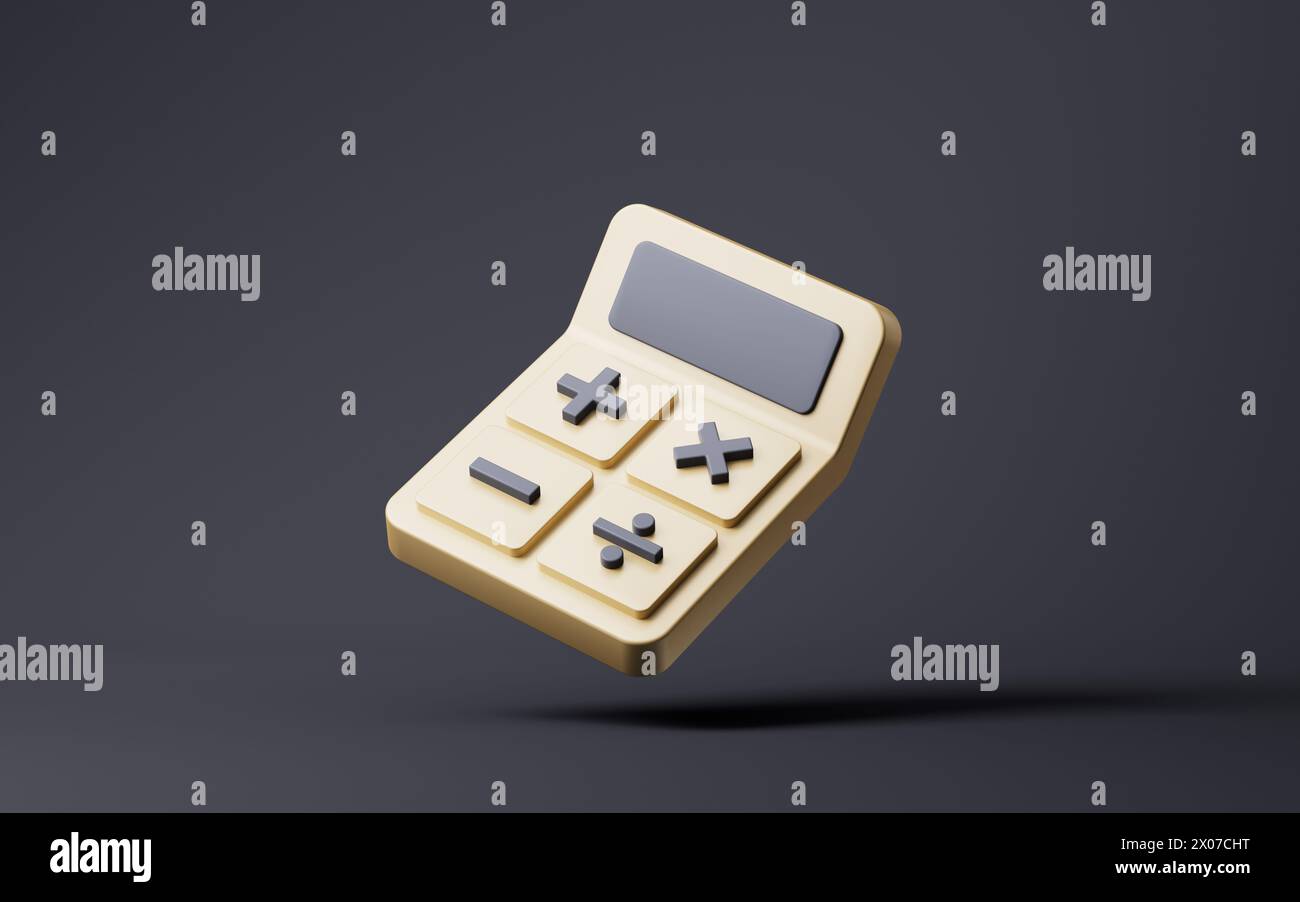 Cartoon calculator math school hi-res stock photography and images - Alamy