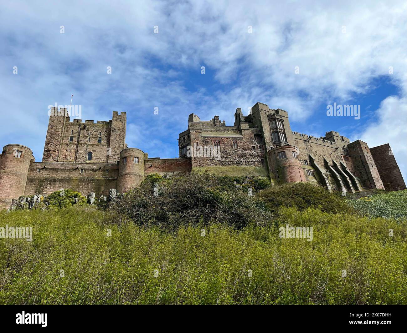 Bamburgh Castle, Northumberland coast, England Stock Photo - Alamy