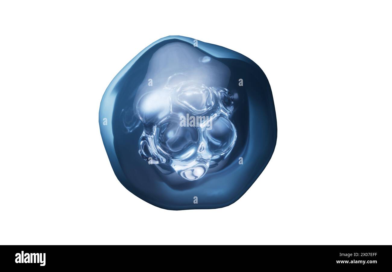 Isolated biology cell structure, 3d rendering. 3D illustration Stock ...
