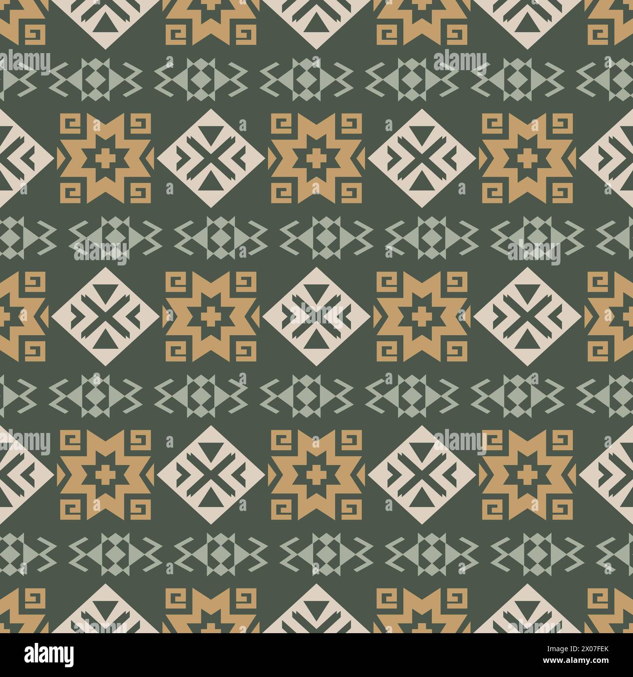 Tribal Southwestern Navajo Folk Seamless Pattern Stock Vector Image ...