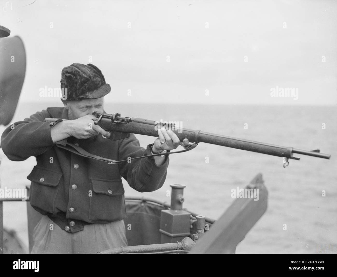 WITH A TRAWLER ON THE NORTHERN PATROL. MAY 1942, ON BOARD HM TRAWLER ...