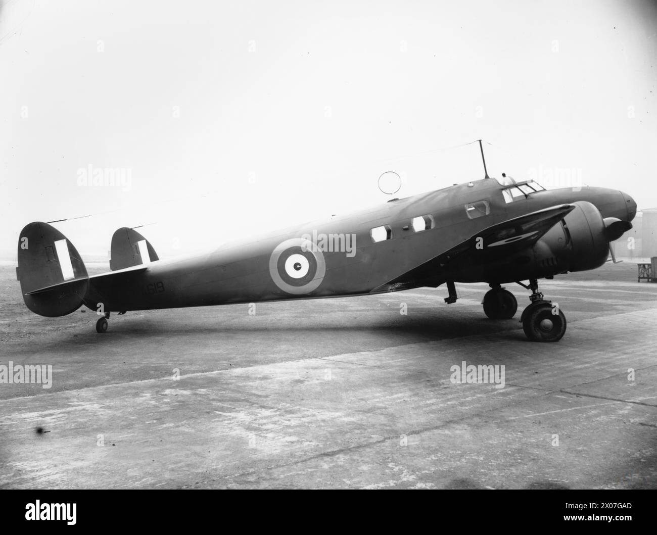 Lockheed 12A, LA619, is on the ground at Speke Airport, Liverpool ...